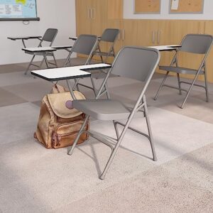 Flash Furniture Rutherford 2 Pack Premium Steel Folding Chair with Right Handed Tablet Arm