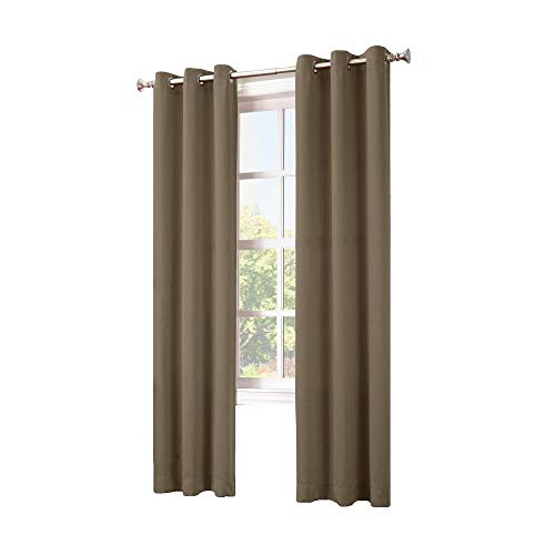 Sun Zero Easton Energy Saving Blackout Grommet Curtain Panel, 40" x 84", Barley