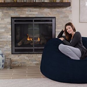 Chill Sack Bean Bag Chair: Giant 5' Memory Foam Furniture Bean Bag - Big Sofa with Soft Micro Fiber Cover - Navy