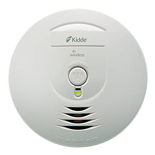 Kidde Wireless Smoke Detector, AA Battery Operated (Included), Ionization Sensor Wire-Free Interconnect Smoke Alarm