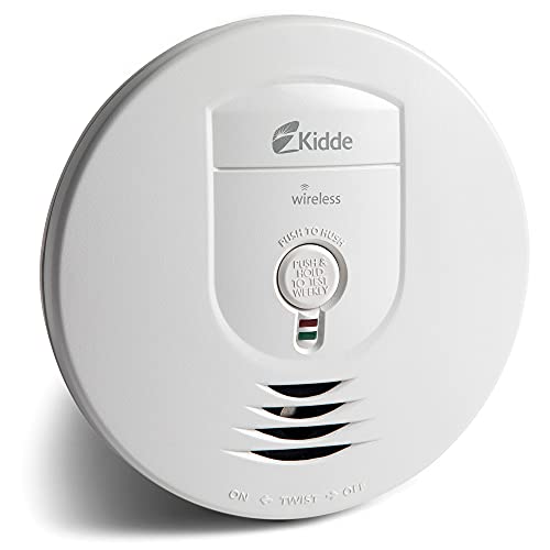 Kidde Wireless Smoke Detector, AA Battery Operated (Included), Ionization Sensor Wire-Free Interconnect Smoke Alarm