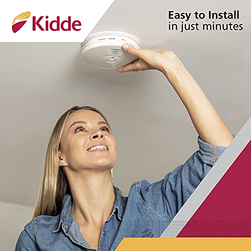 Kidde Wireless Smoke Detector, AA Battery Operated (Included), Ionization Sensor Wire-Free Interconnect Smoke Alarm