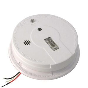 kidde hardwired smoke detector with safety light, 9-volt battery backup, ideal for hallways