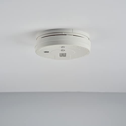 Kidde Smoke Detector with Safety Light for Hearing Impaired, Battery Operated Smoke Alarm, Ideal for Hallways or Deaf People