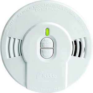 kidde smoke detector, 10-year battery, led indicators, replacement alert, test-reset button