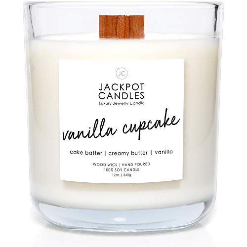 Vanilla Cupcake Natural Soy Candle with Jewelry Made in USA (Surprise Jewelry Valued at $15 to $5,000) Ring Size 6