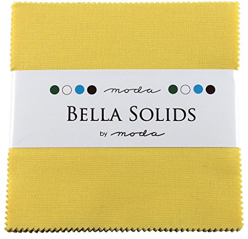 Bella Solids 30's Yellow Charm Pack 42 Squares 5" Moda Fabrics 9900PP 23S