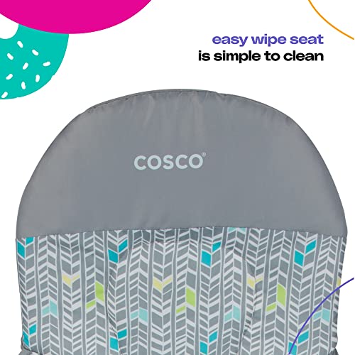 Cosco Simple Fold High Chair with 3-Position Tray (Elephant Squares)