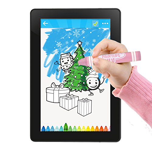 Stylus Crayon - Pink Stylus Pen for Touchscreen Tablets & Smartphones. Coloring App Included!