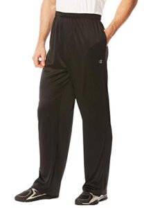 champion men's big-tall powertrain solid pant, black, 2x/tall