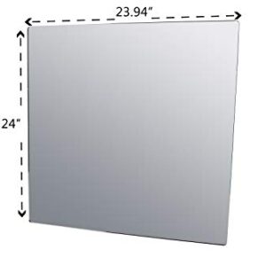 Grey Tinted Clear Acrylic Plexiglas (Smoked) Sheet 24" X 24" X 1/8"