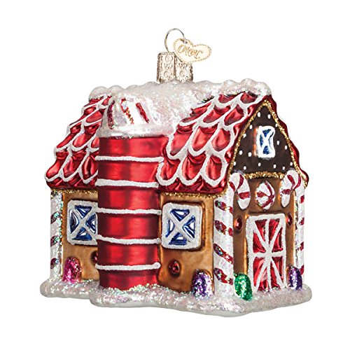 Old World Christmas Collection Glass Blown Ornaments for Christmas Tree Gingerbread Barn