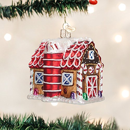 Old World Christmas Collection Glass Blown Ornaments for Christmas Tree Gingerbread Barn