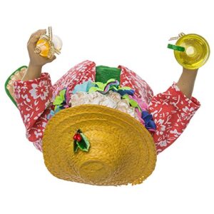 Kurt Adler Fabriche' Beach Santa, 10-Inch, 2-Piece set