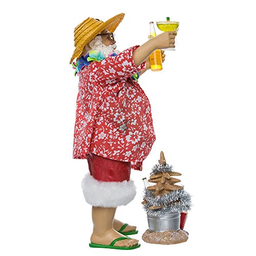 Kurt Adler Fabriche' Beach Santa, 10-Inch, 2-Piece set