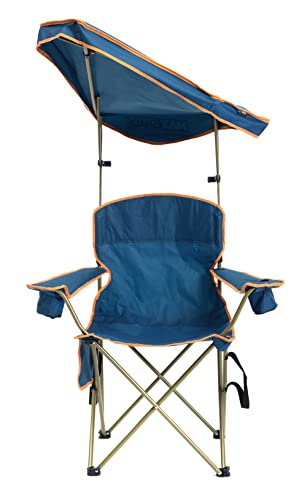 Quik Shade MAX Shade Relaxing Chair With Cup Holders, Foldable, Aluminum, Blue