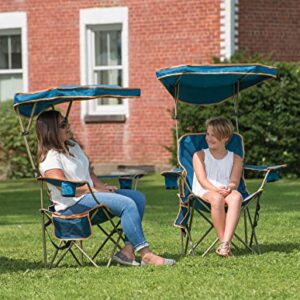 Quik Shade MAX Shade Relaxing Chair With Cup Holders, Foldable, Aluminum, Blue