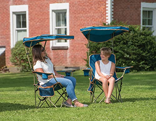 Quik Shade MAX Shade Relaxing Chair With Cup Holders, Foldable, Aluminum, Blue