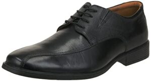 clarks mens tilden walk oxford, black leather, 10.5 us