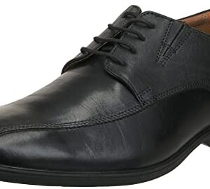 Clarks mens Tilden Walk Oxford, Black Leather, 10.5 US