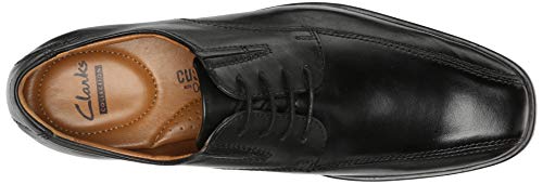 Clarks mens Tilden Walk Oxford, Black Leather, 10.5 US