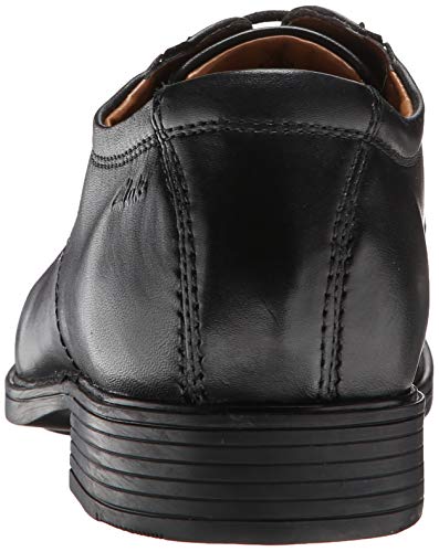 Clarks mens Tilden Walk Oxford, Black Leather, 10.5 US