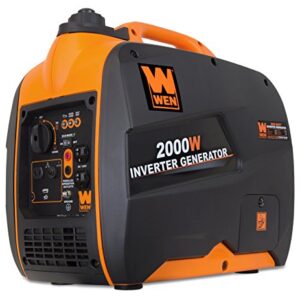 WEN 56200i 2000-Watt Gas Powered Portable Inverter Generator, CARB Compliant,Black & Orange