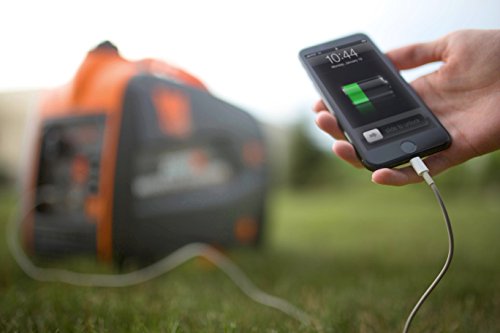 WEN 56200i 2000-Watt Gas Powered Portable Inverter Generator, CARB Compliant,Black & Orange