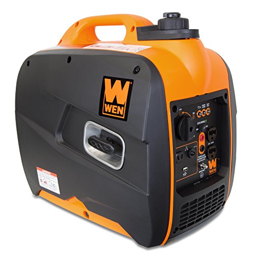 WEN 56200i 2000-Watt Gas Powered Portable Inverter Generator, CARB Compliant,Black & Orange