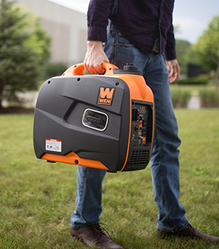 WEN 56200i 2000-Watt Gas Powered Portable Inverter Generator, CARB Compliant,Black & Orange