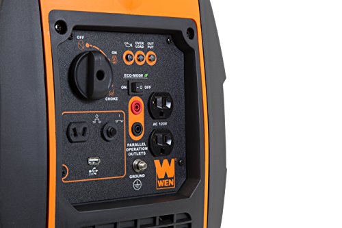 WEN 56200i 2000-Watt Gas Powered Portable Inverter Generator, CARB Compliant,Black & Orange