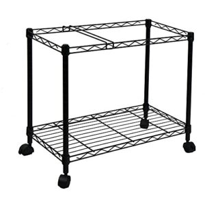 oceanstar portable 1-tier metal rolling file cart, black,24 in