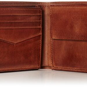 Fossil Men's Quinn Leather Bifold with Coin Pocket Wallet, Brown, (Model: ML3653200)