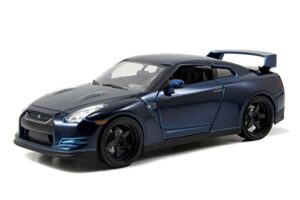 fast & furious nissan gtr blue 1:24 diecast by jada toys