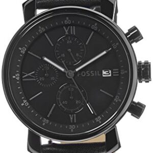 Rhett Chronograph Black Leather Watch