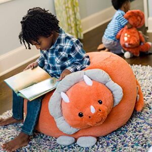 Soft Landing | Bestie Beanbags | Rust Orange Dino Children's Character Beanbag