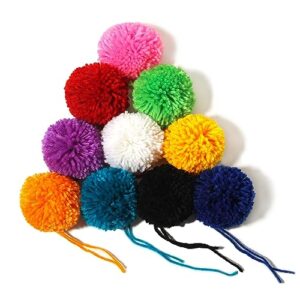 20 pcs large yarn pom poms-2 inch made to order acrylic yarn balls for hats or party decorations-diy craft pompoms (mixed, 2ich)