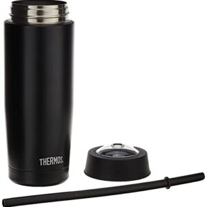 Thermos 18 Ounce Vacuum Insulated Cold Cup with Straw, Black