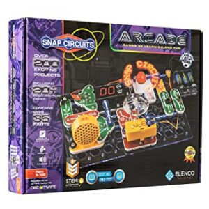 Snap Circuits “Arcade”, Electronics Exploration Kit, Stem Activities for Ages 8+, Full Color Project Manual (SCA-200)