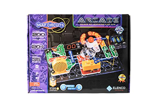 Snap Circuits “Arcade”, Electronics Exploration Kit, Stem Activities for Ages 8+, Full Color Project Manual (SCA-200)