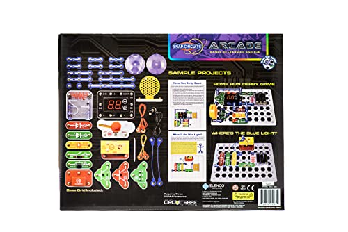 Snap Circuits “Arcade”, Electronics Exploration Kit, Stem Activities for Ages 8+, Full Color Project Manual (SCA-200)