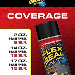 Flex Seal, 14 oz, 2-Pack, Green, Stop Leaks Instantly, Waterproof Rubber Spray On Sealant Coating, Perfect for Gutters, Wood, RV, Campers, Roof Repair, Skylights, Windows, and More