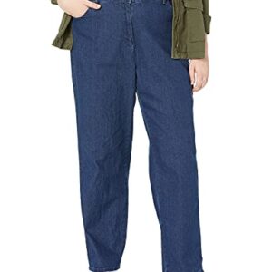 Ruby Rd. womens Plus-size Classic 5-pocket Fly Front Denim Jean Pants, Indigo, 22 US