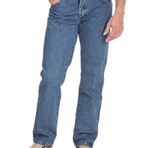 Wrangler Authentics Men's Classic 5-Pocket Regular Fit Cotton Jean, Stonewash Mid, 34W x 32L