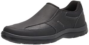 rockport men's get your kicks slip-on black loafer 9.5 w (ee)-9.5 w