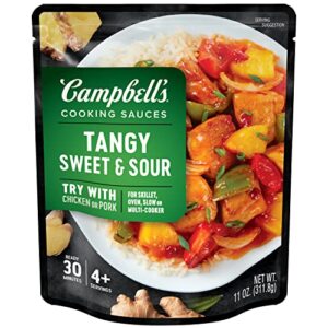 campbell's cooking sauces, tangy sweet and sour, 11 oz pouch