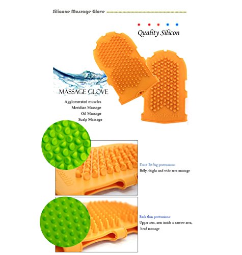 Silicone Massage Glove/cellulite Remover/increase Blood Circulation/ Brush Glove Scrub /Pink