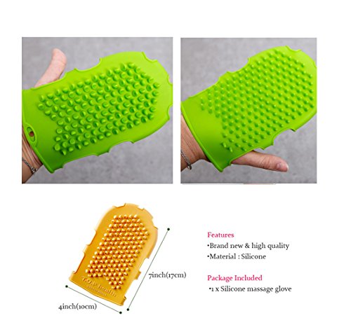 Silicone Massage Glove/cellulite Remover/increase Blood Circulation/ Brush Glove Scrub /Pink