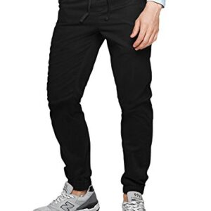 Match Men's Loose Fit Chino Washed Jogger Pant (36, 6535 Black)