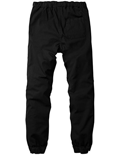 Match Men's Loose Fit Chino Washed Jogger Pant (36, 6535 Black)